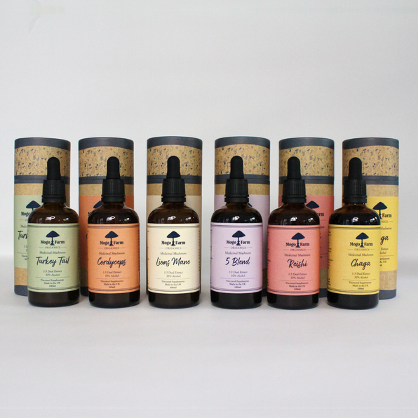 All Mushroom Tinctures & Drops | UK-Grown Dual Extract (1:3) – Mogo Farm